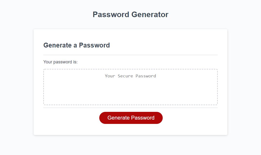 Disclaimer | Password-Generator-Project